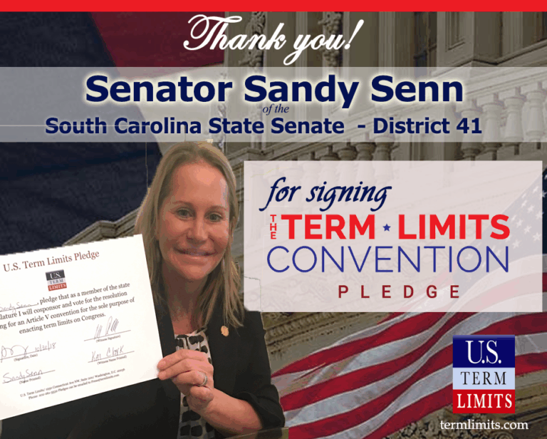 U.S. Term Limits Praises Senator Sandy Senn for Signing Pledge - U.S ...