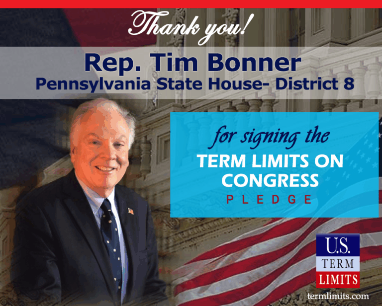 Rep. Timothy Bonner Pledges to Support Congressional Term Limits - U.S ...