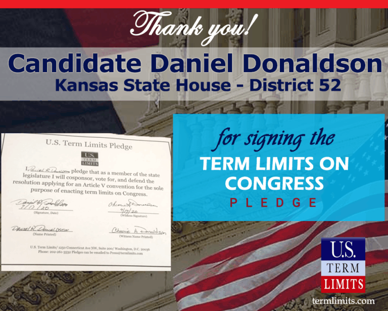 Daniel Donaldson Pledges to Support Congressional Term Limits - U.S ...
