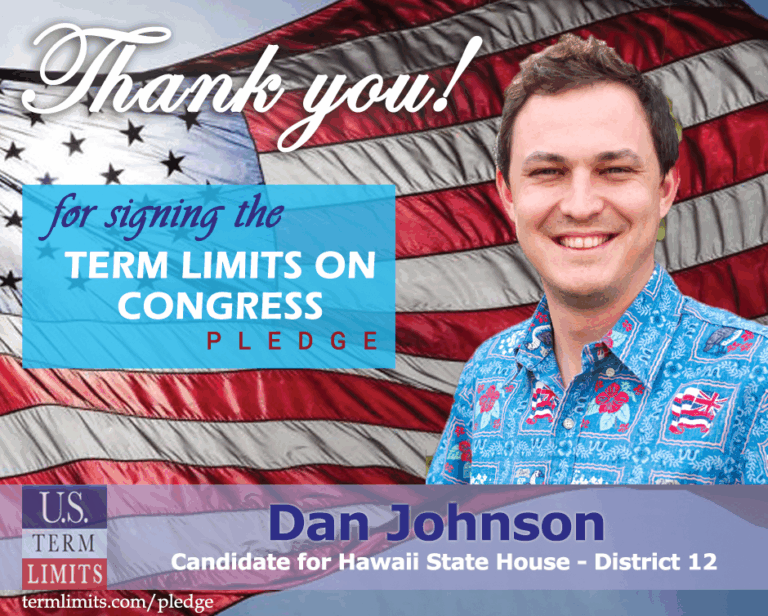 Dan Johnson Pledges to Support Congressional Term Limits - U.S. Term Limits