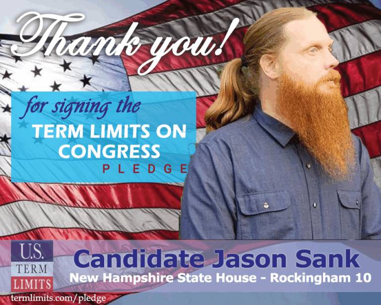 Jason Sank Pledges to Support Congressional Term Limits - U.S. Term Limits
