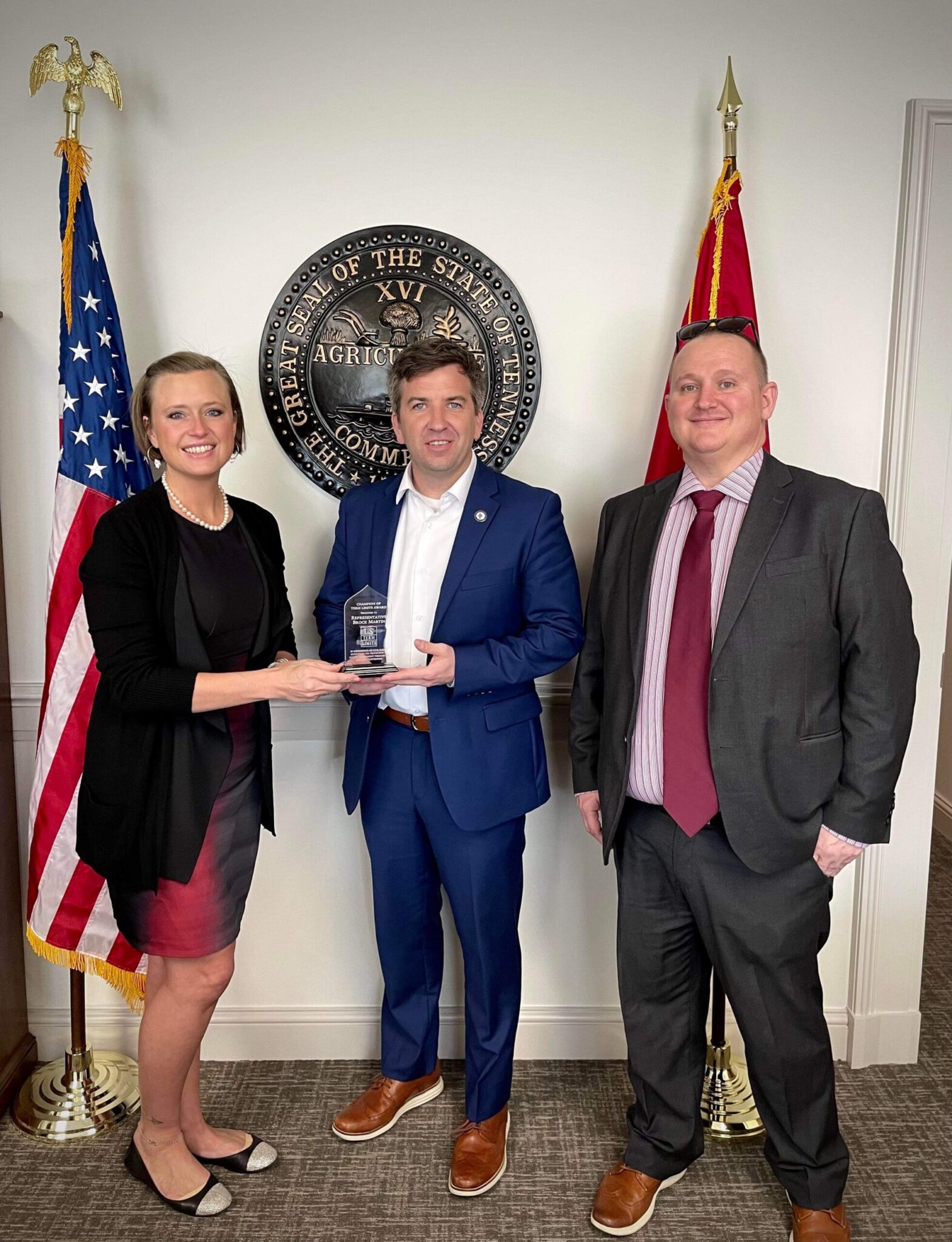 Rep. Brock Martin Receives Plaque for Signing U.S. Term Limits Pledge ...