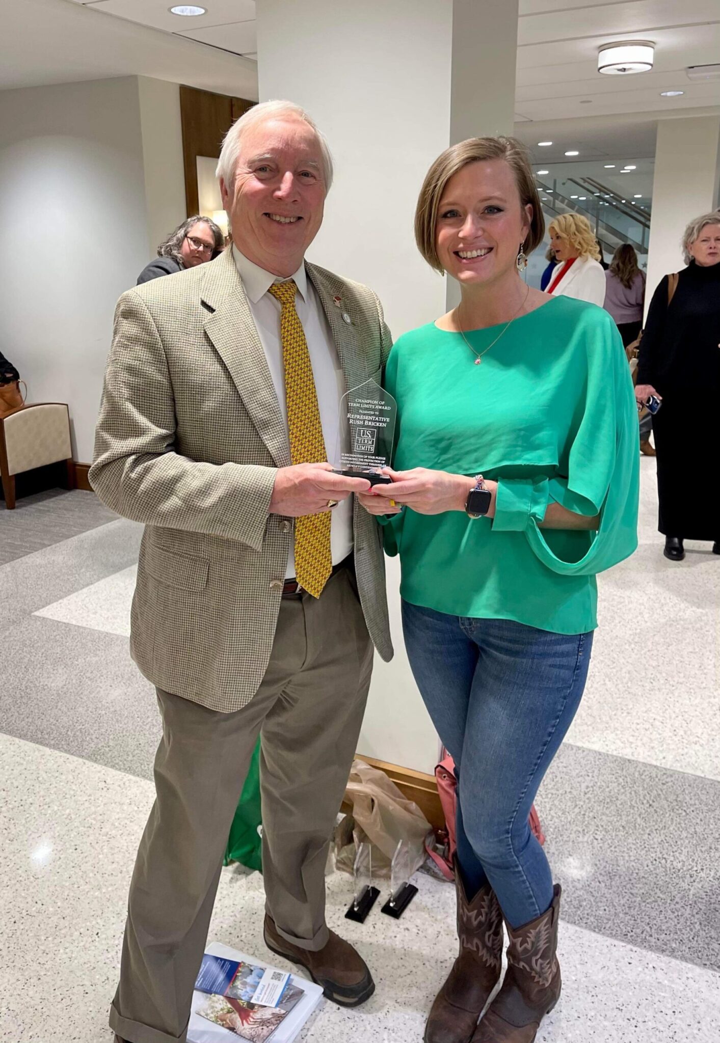 Rep. Rush Bricken Receives Plaque for Signing U.S. Term Limits Pledge ...