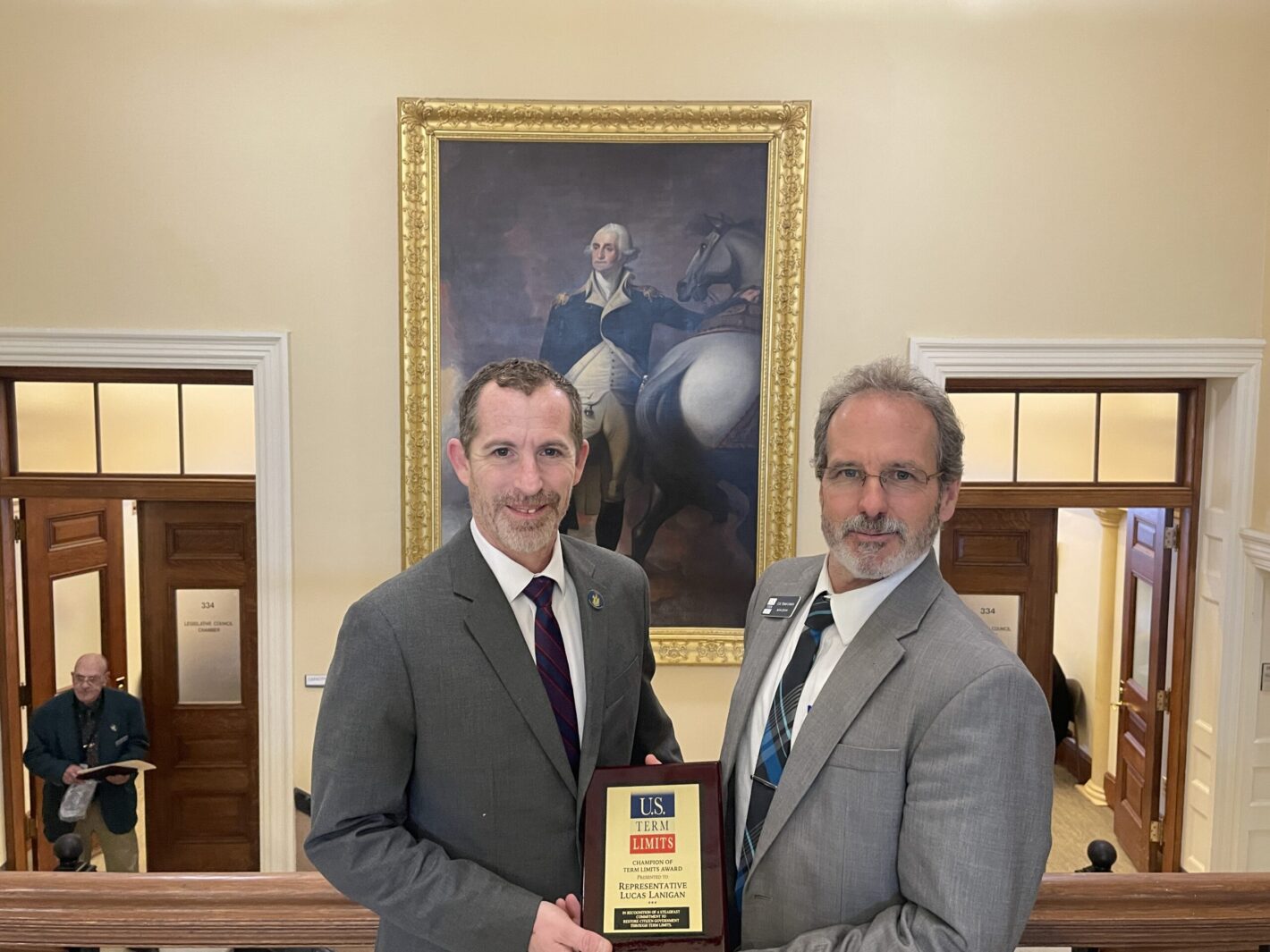 Rep. Lucas Lanigan Receives Plaque for Signing U.S. Term Limits Pledge ...